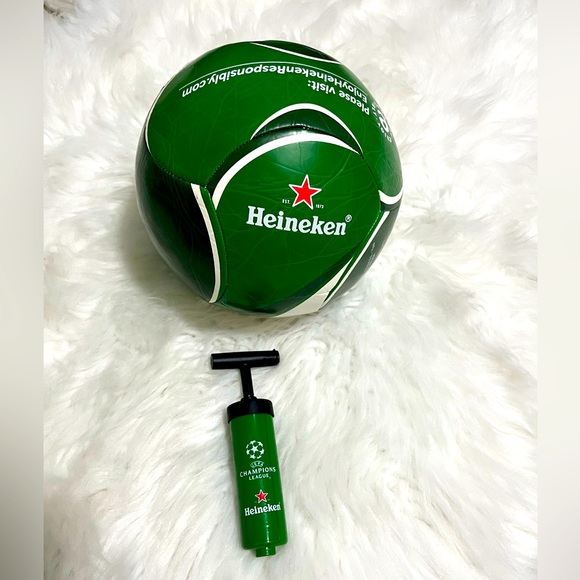Games | Heineken Soccer Ball Free Scarf White Green Red Star | Poshmark